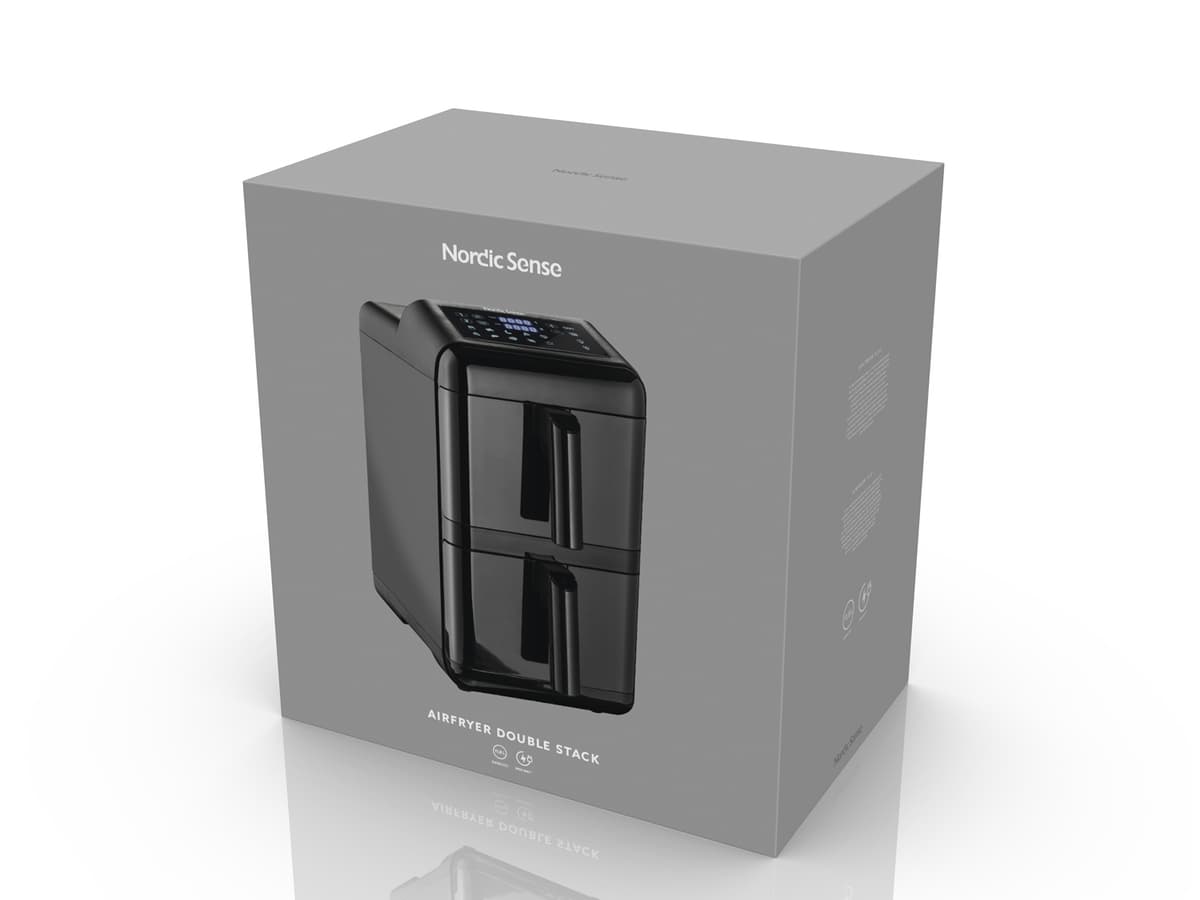 Nordic Sense Airfryer double stack Black | Elgiganten | Elgiganten