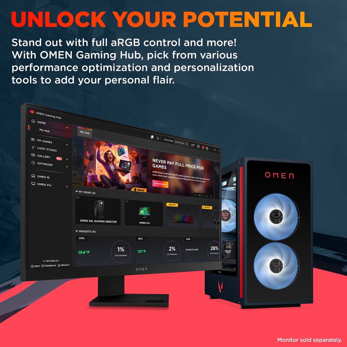 HP OMEN 35L Valorant Edition i7-14700F/32/1TB/5060 gamingdator - Elgiganten