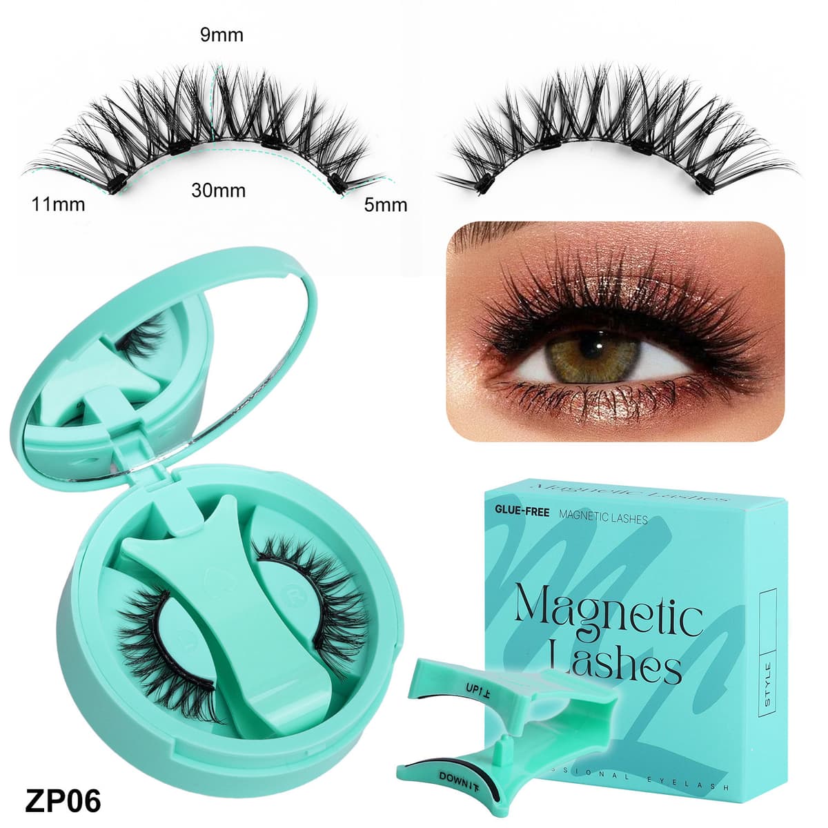 Magnetiske øyevipper Mint Green Kit - Rask og enkel skjønnhet - Elkjøp