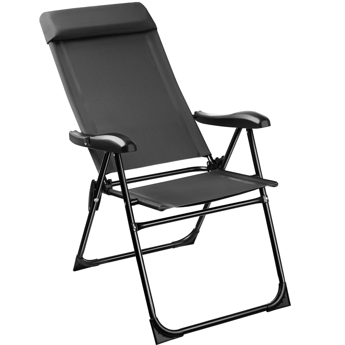 Sammenleggbar campingstol Müritz med hodepute, aluminium - Elkjøp