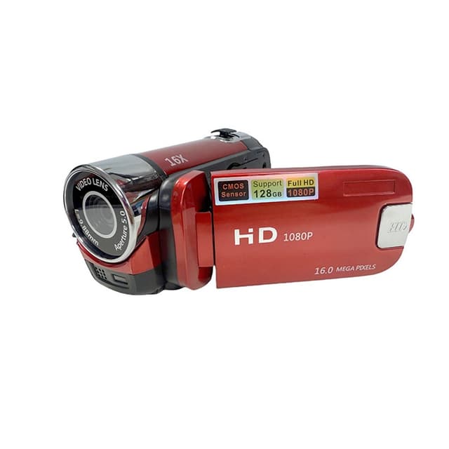 16MP HD Digitalkamera Videokamera med Minneskort - 1080p, 16x Zoom, Pe ...
