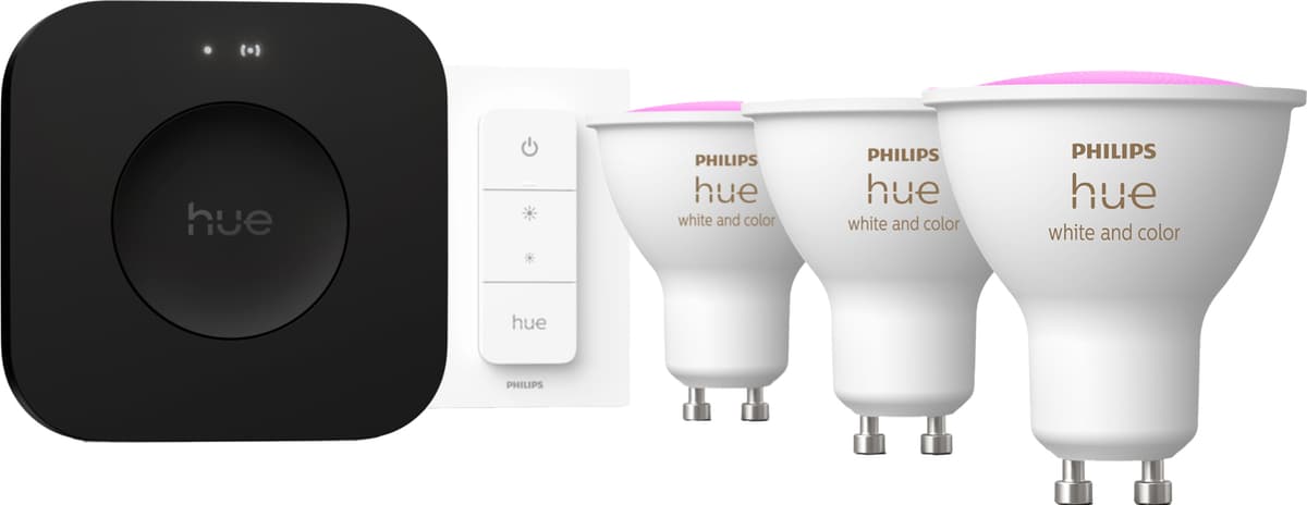 Philips Hue WCA LED pærer 5W, GU10 (3-pak) | Elgiganten