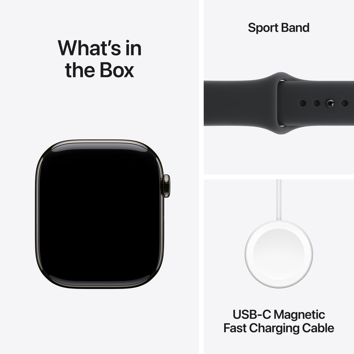 Apple Watch S11 46mm CEL (Slate Titanium/Black Sport Band) M/L - Elgiganten