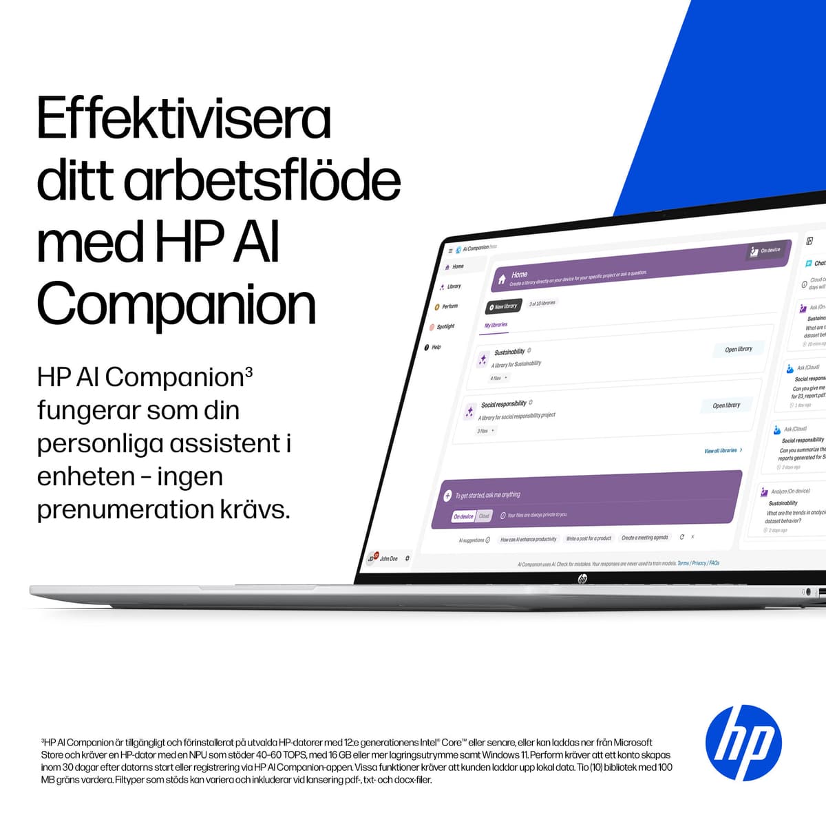 HP OmniBook 5 16 Snap-8C/16/512/OLED 16" Copilot+ PC - Elgiganten