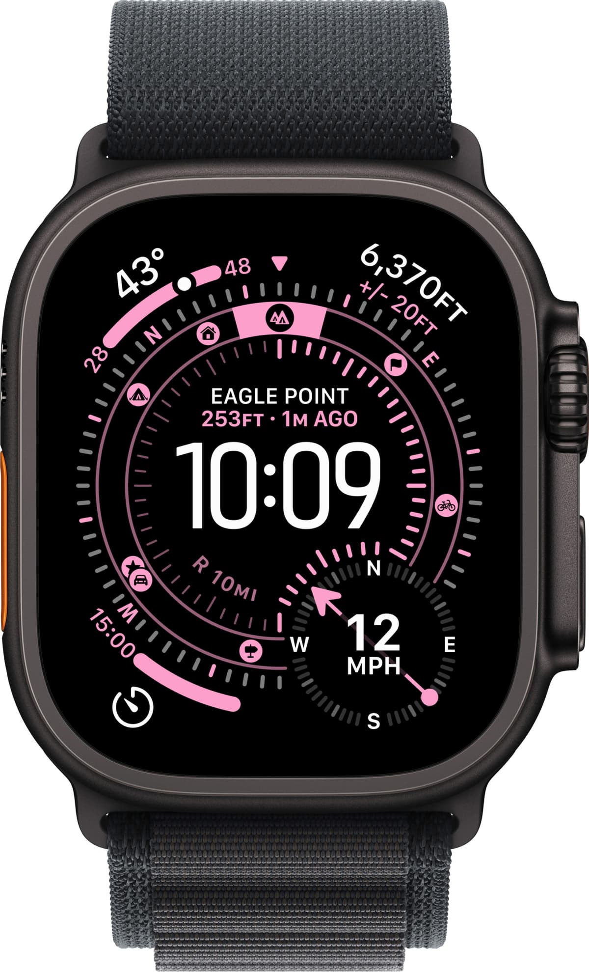Apple Watch Ultra 3 49mm (Black Titanium/Black Alpine Loop) M - Elkjøp
