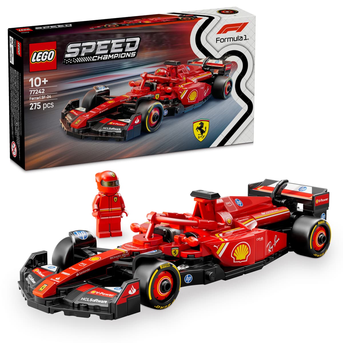 LEGO Speed Champions Ferrari SF-24 F1 racerbil 77242 - Elgiganten