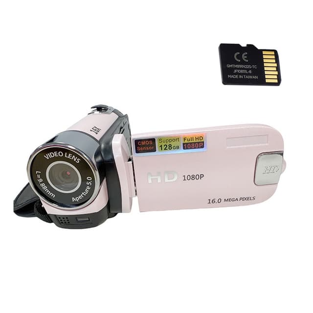 16MP HD Digitalkamera Videokamera med Minneskort - 1080p, 16x Zoom, Pe ...