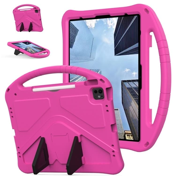 SKALO iPad Air 13 (2025) Barnskal med handtag och ställ - Rosa - Elgiganten