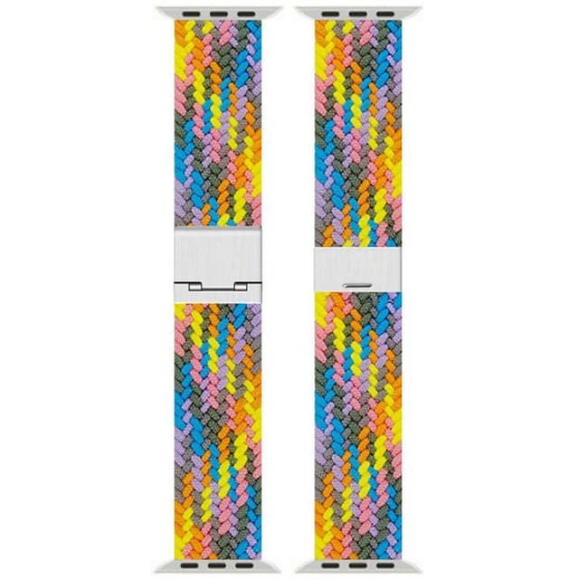 Flettet elastisk klokkereim Watch Ultra 3 (49mm) - Light rainbow ...