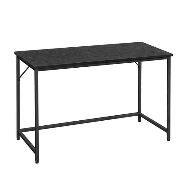 Stabilt skrivebord i svart med metallramme - 120 x 60 x 75 cm - Elkjøp