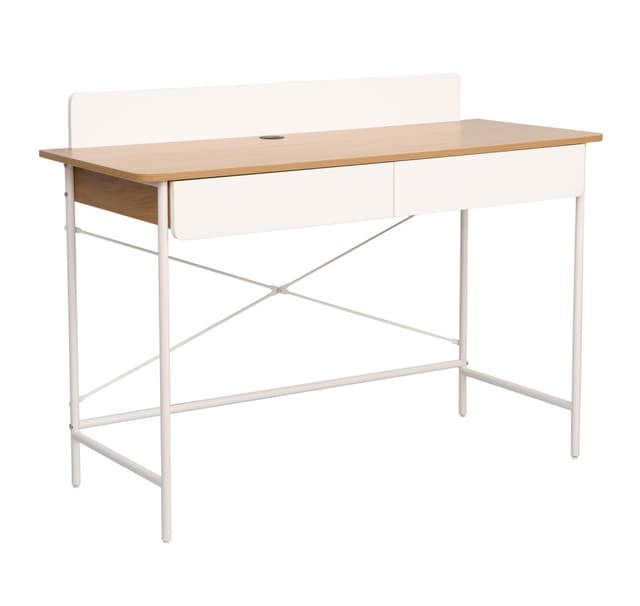 Skrivbord FERDIE 120x48xH88cm, ask/vit - Elgiganten