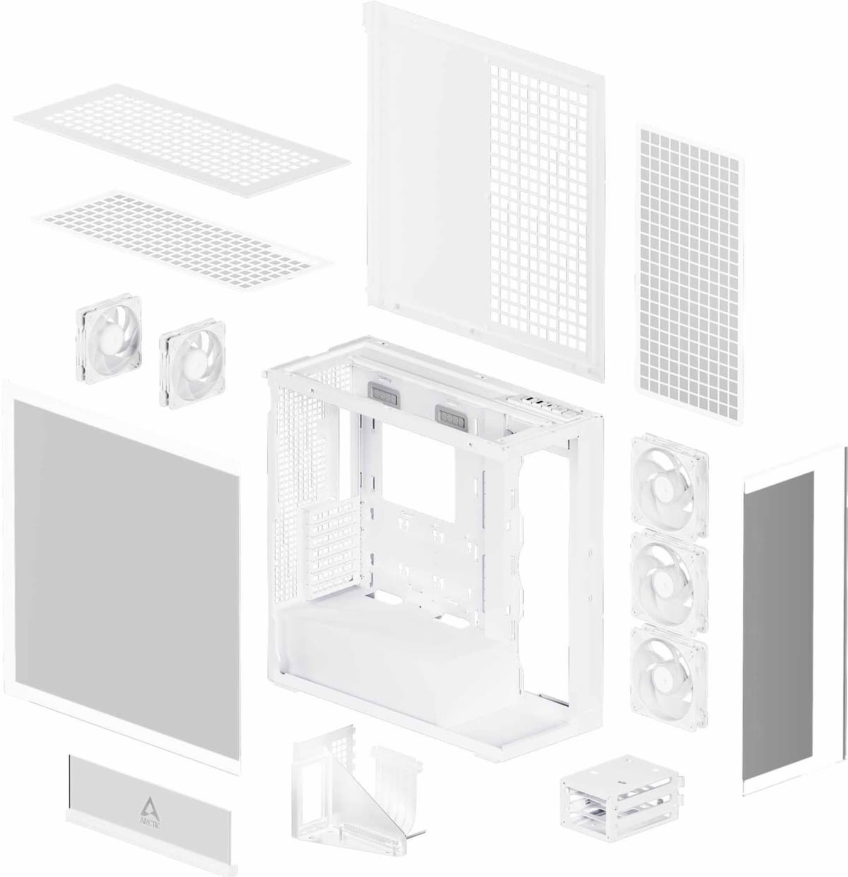 Arctic Xtender VG PC kabinett (hvit) - Elkjøp | Elkjøp