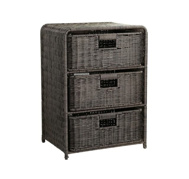 Hylle med 3 kurver BASILE 40x30xH56cm, mørk - Elkjøp