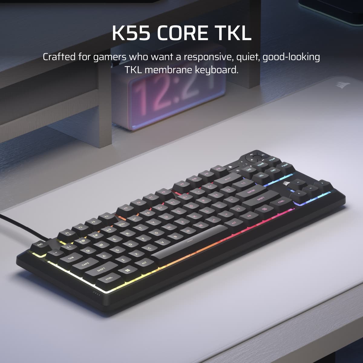 Corsair K55 Core TKL RGB näppäimistö - Gigantti
