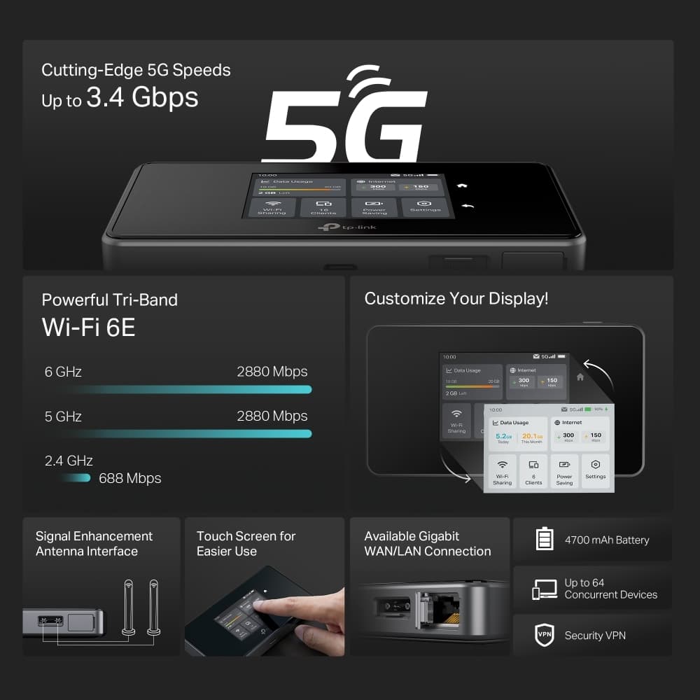 TP-Link M8550 5G mobilt bredbånd - Elkjøp