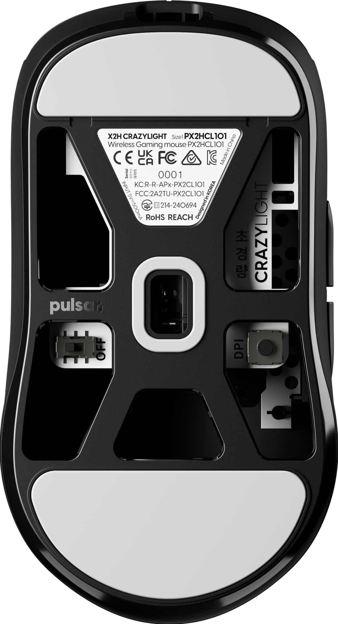 Pulsar X2H Crazylight Mini trådløs mus (sort) | Elgiganten