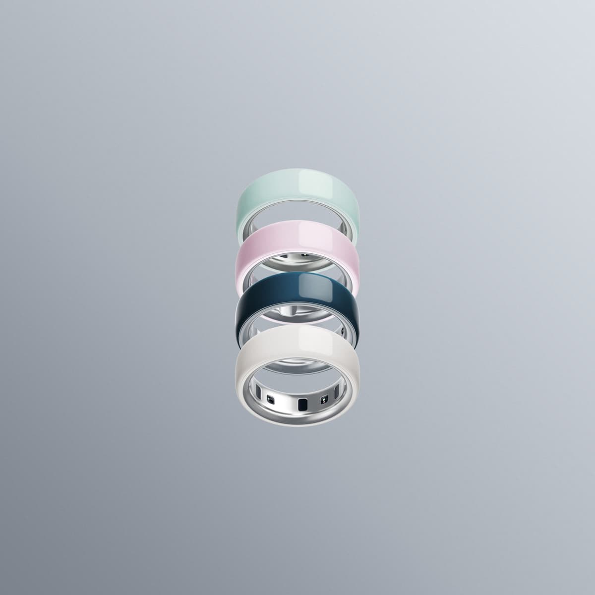 Oura Ring 4 Ceramic älysormus koko 5 (Tide) - Gigantti