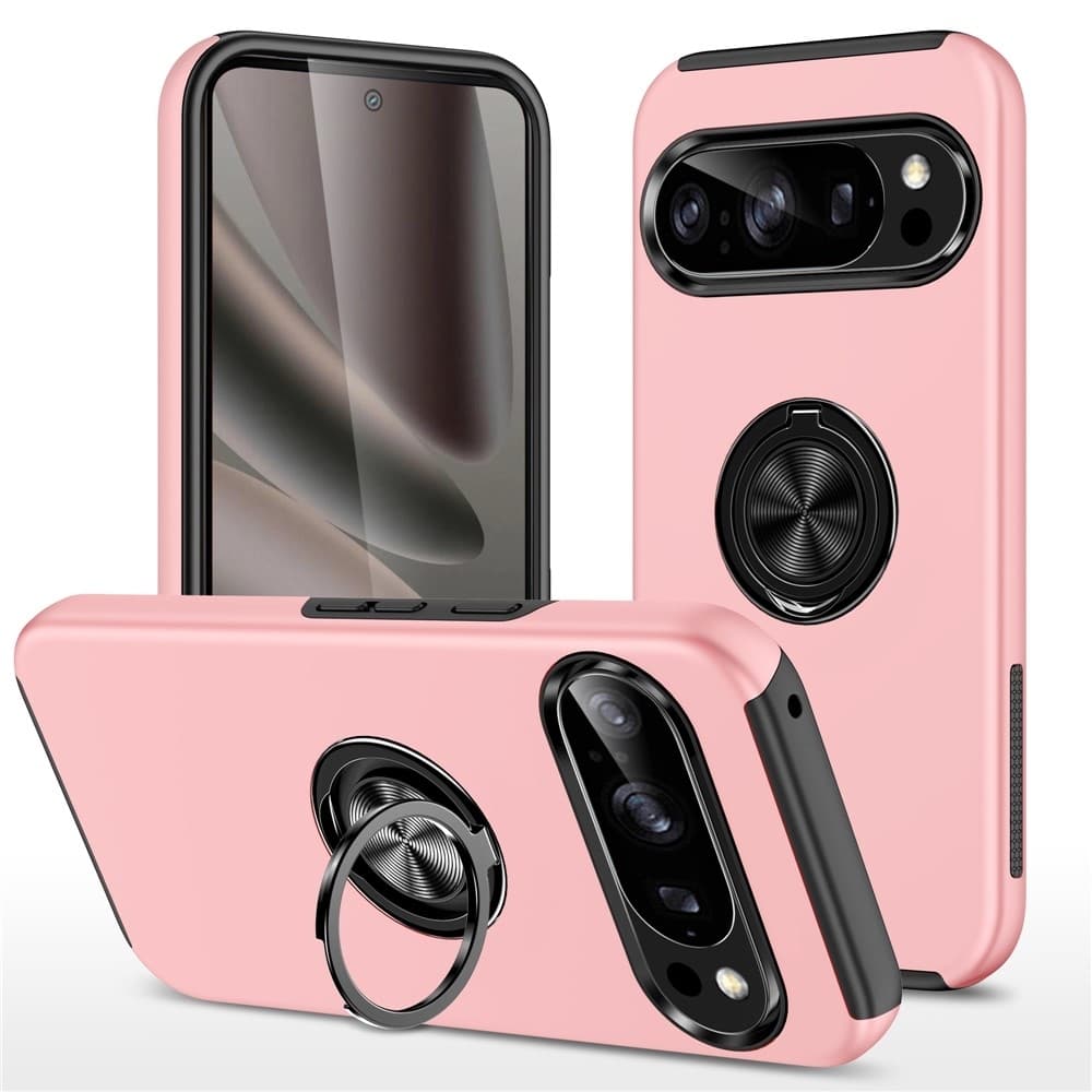 Till Pixel 10 Pro / Pixel 10 Skal Hybrid skal med Finger Ring - Rosa ...