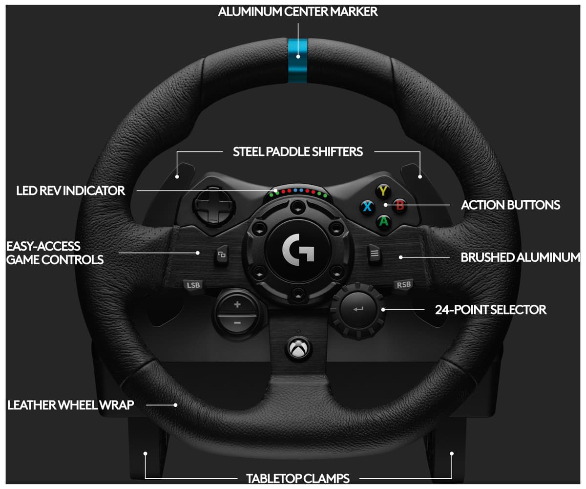 Logitech G923 Xbox racingratt og pedaler - Elkjøp | Elkjøp