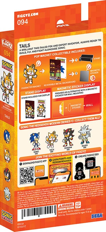 First 4 Figures pixel-art magnetisk actionfigur (Tails) - Elkjøp
