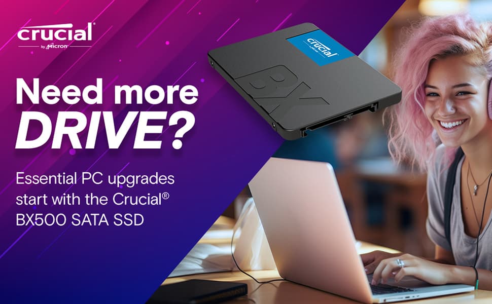 Crucial BX500 intern SATA SSD (2TB) - Elgiganten