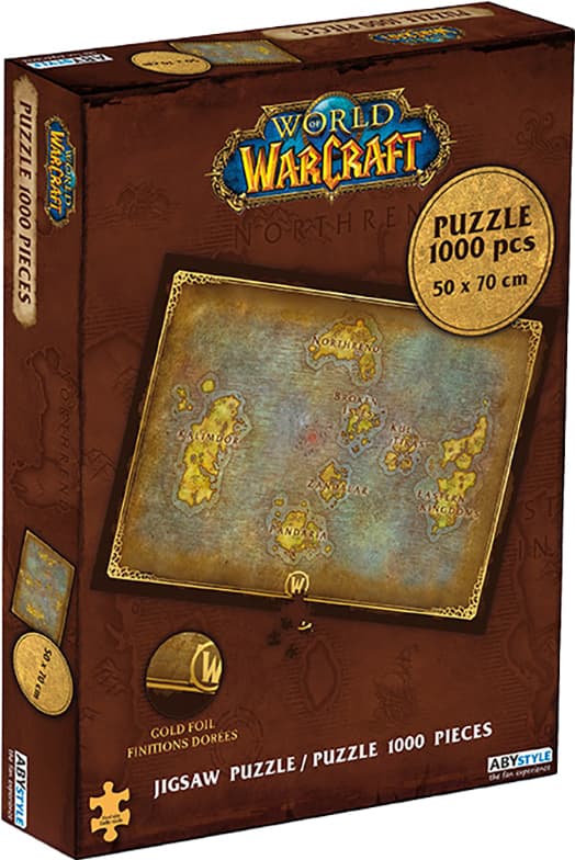 ABYStyle World Of Warcraft 1000pc puslespill (Azeroth's map) - Elkjøp