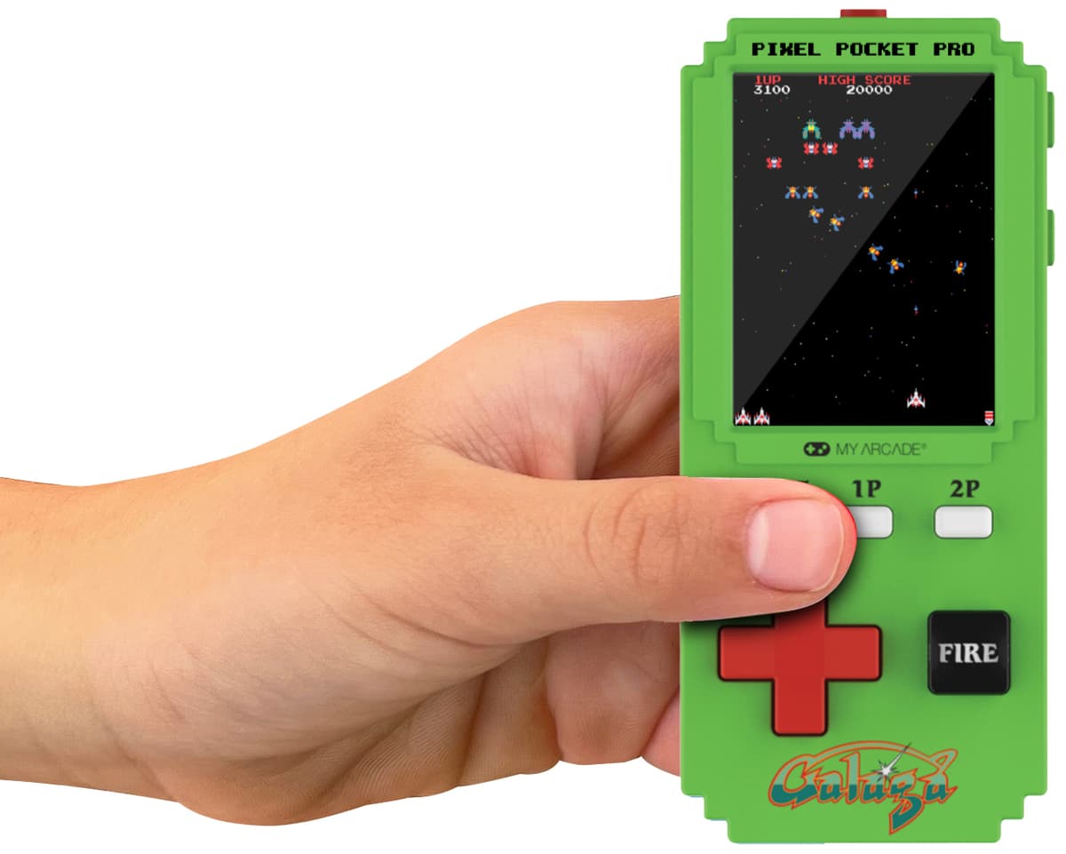 My Arcade Pixel Pocket Pro Galaga håndholdt konsoll - Elkjøp