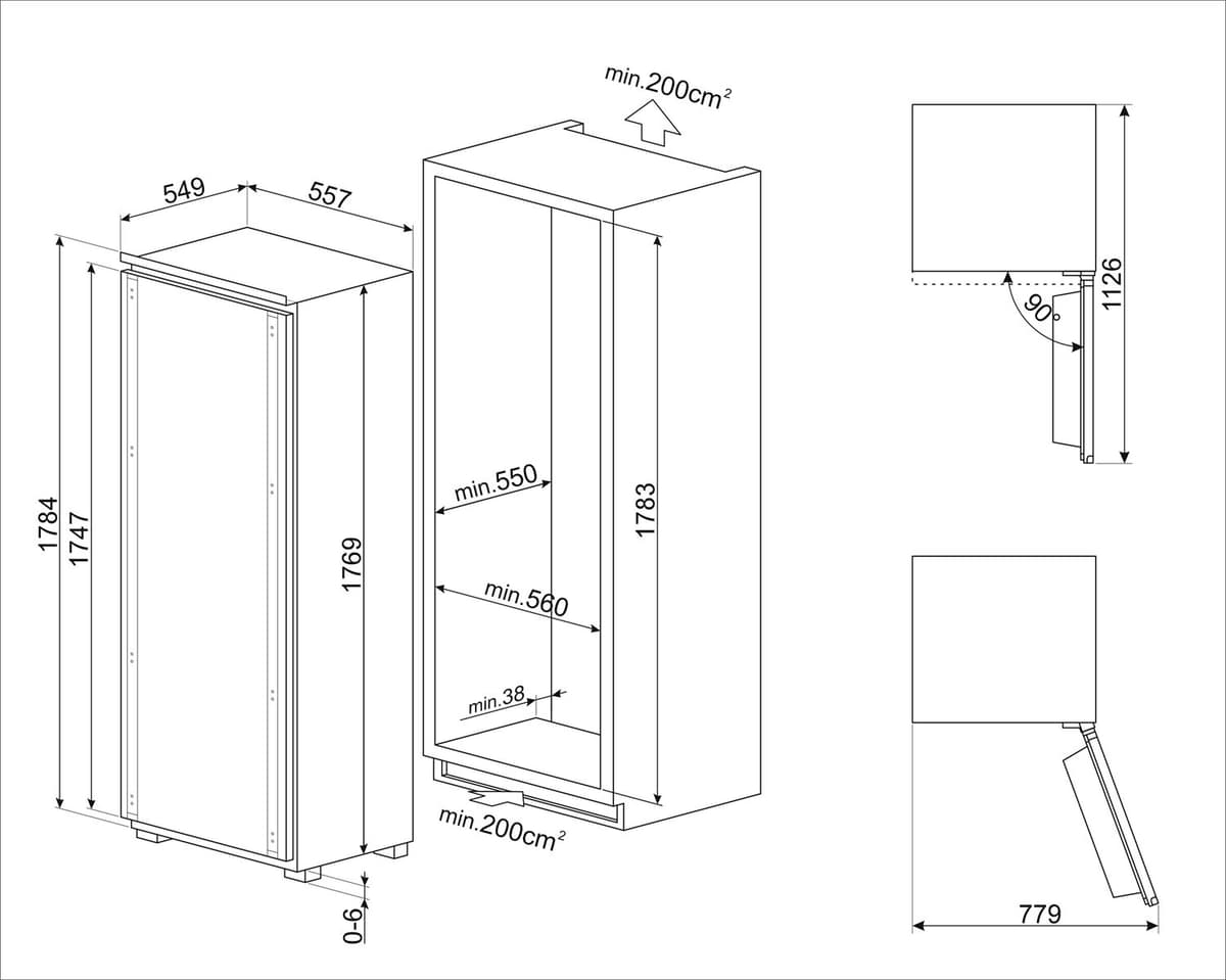 Smeg Fryseskap S9F174DND - Elkjøp | Elkjøp