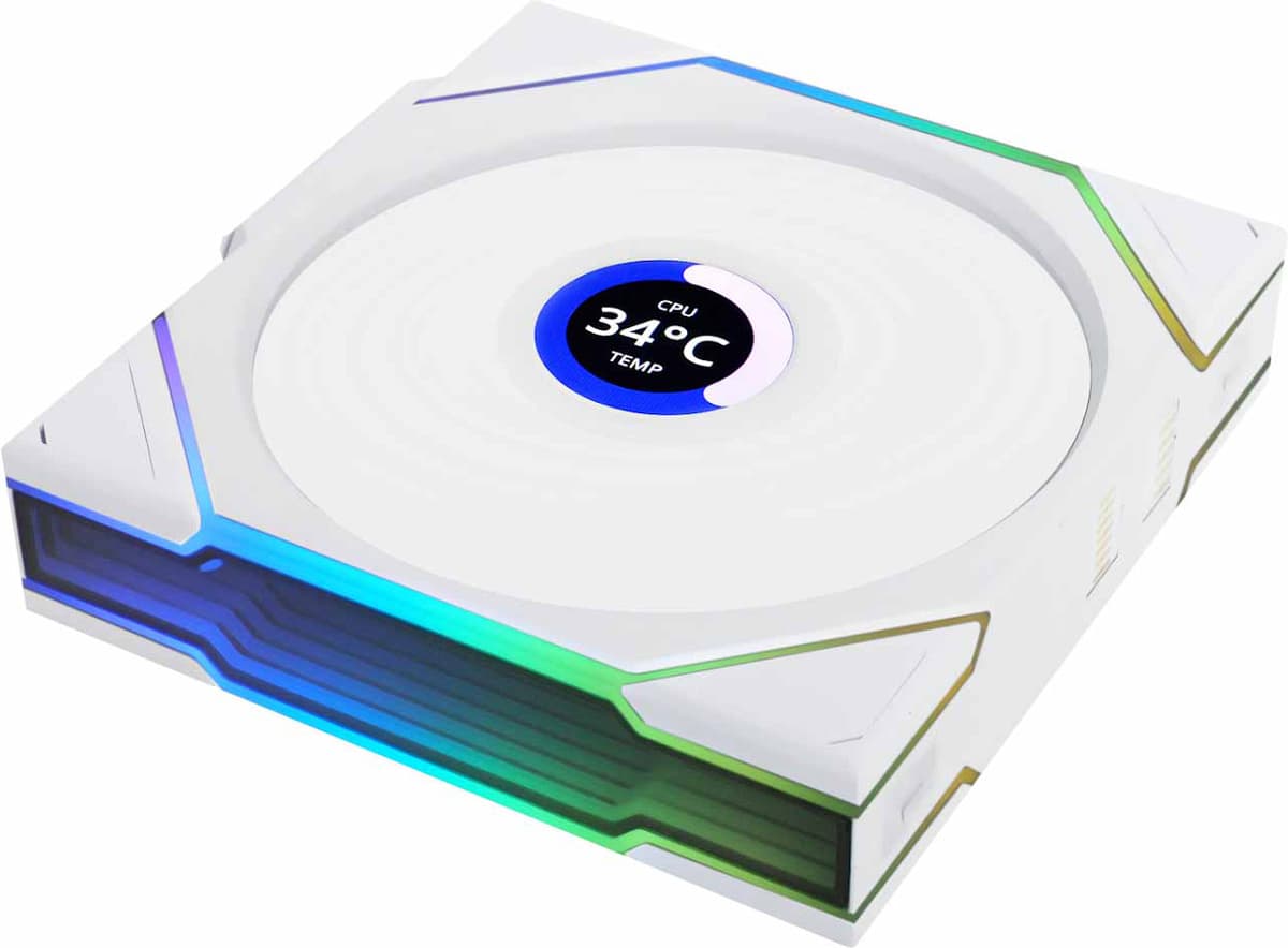 Lian Li UNI TL Wireless LCD 120mm PC-blæser (hvid) | Elgiganten