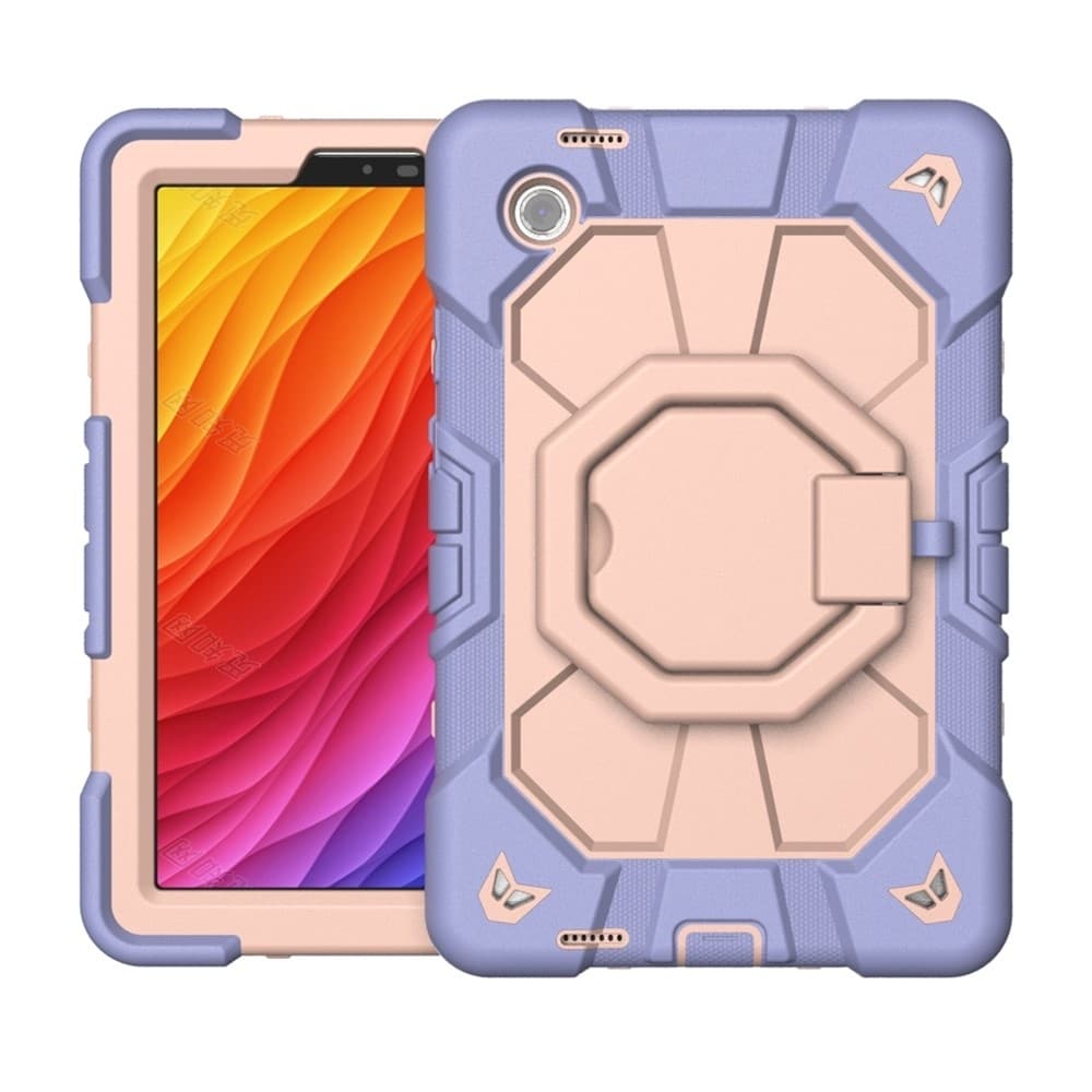 Till Samsung Galaxy Tab A11 Heavy Duty Armor skal Purple + Pink ...