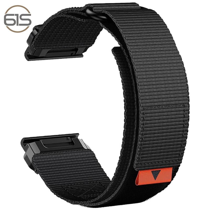 22mm nylon klockarmband för Garmin Fenix 8/7X Pro/5X 6X Svart ...