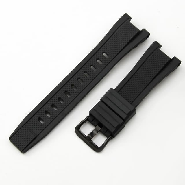 Svart Silikon Klockarmband Kompatibelt med Casio GST-W300/400G/B100 G ...