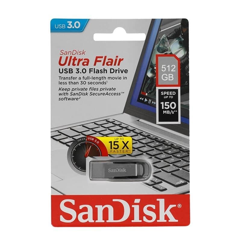 SanDisk 512GB ULTRA FLAIR FlashDrive USB 3.0 - Elkjøp