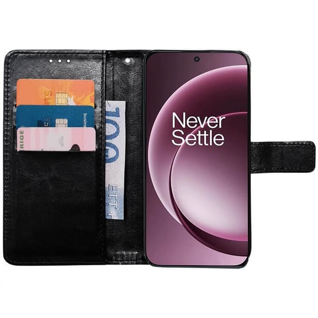 Lommebokdeksel 3-kort OnePlus 15 - Sort - Elkjøp