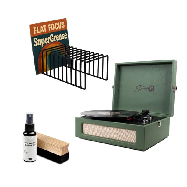 Studio 57 Groovy Pladespiller (Grøn) Bundle | Elgiganten