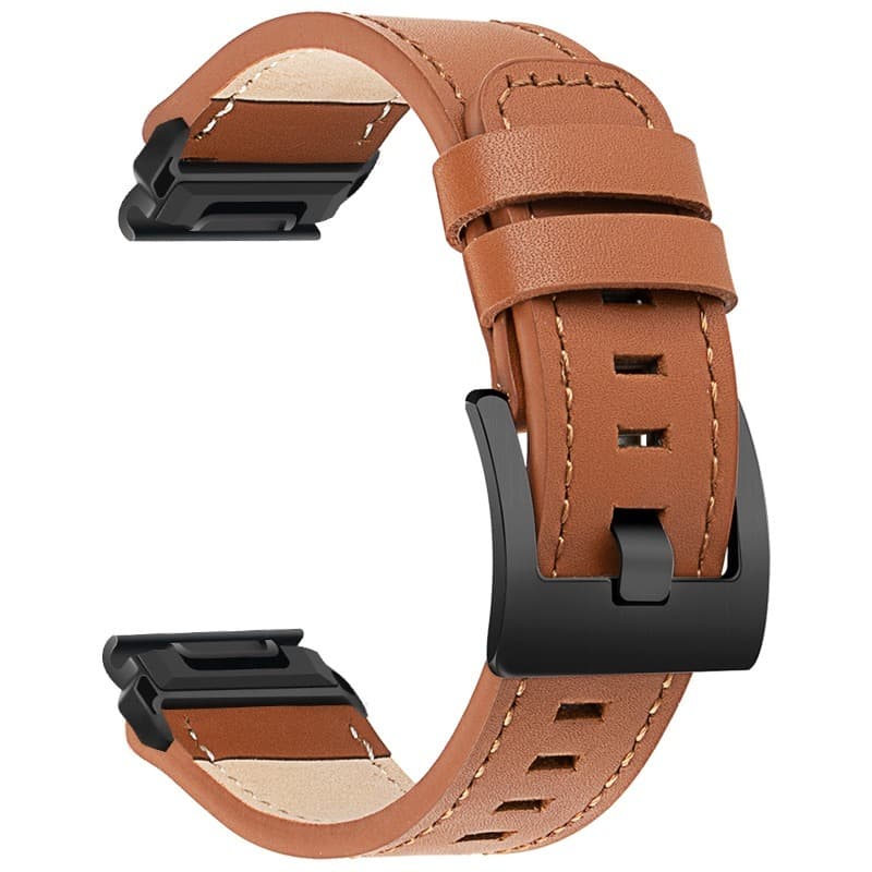 Ekte lærreim kompatibel med Garmin Fenix 8/Fenix 7X/Fenix 3 - Retro ...