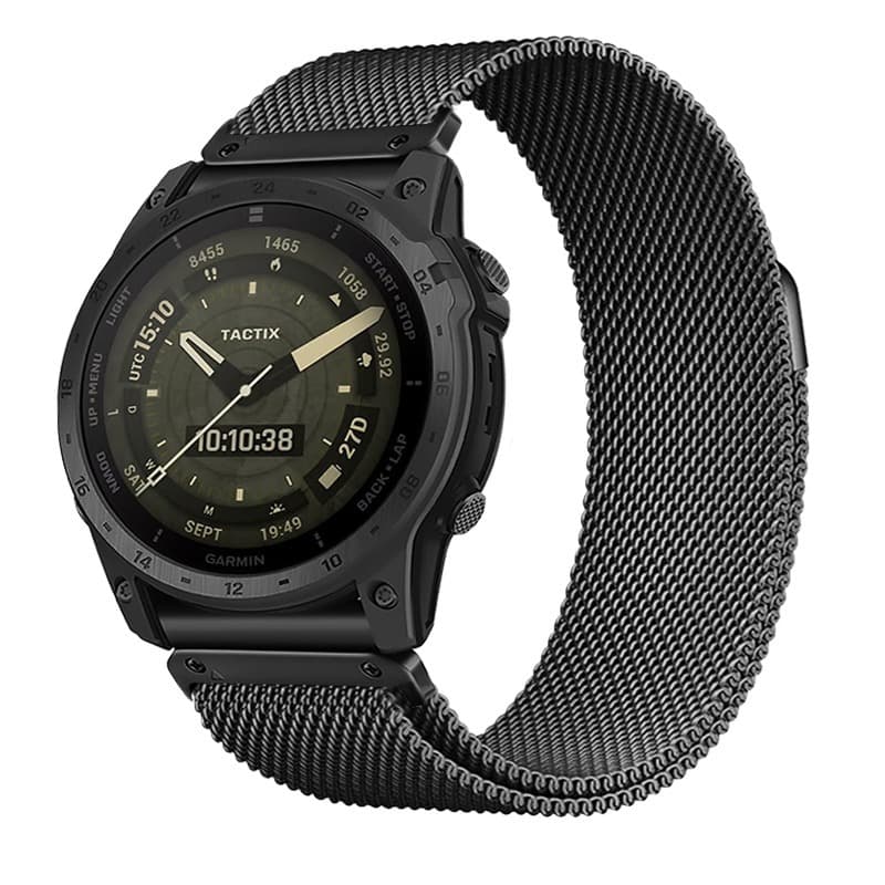 Milanese Magnetisk Metallreim Kompatibel med Garmin Fenix 8/965/Tactix ...