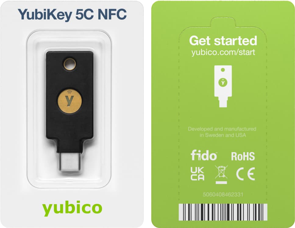 YubiKey 5C NFC sikkerhetsnøkkel - Elkjøp