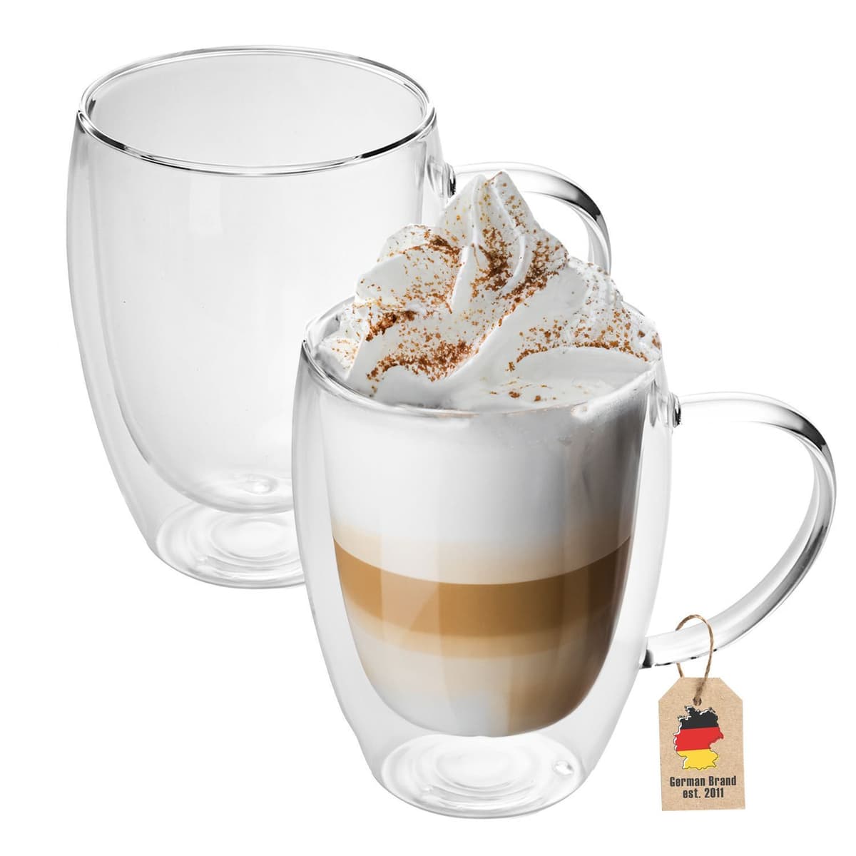 2x Kaffeglass Teglass Termisk Glass 300-400 ml - Elkjøp