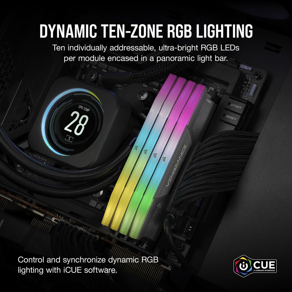 Corsair Vengeance RGB 64GB DDR5 RAM 6000 MT/s CL40 - Elkjøp