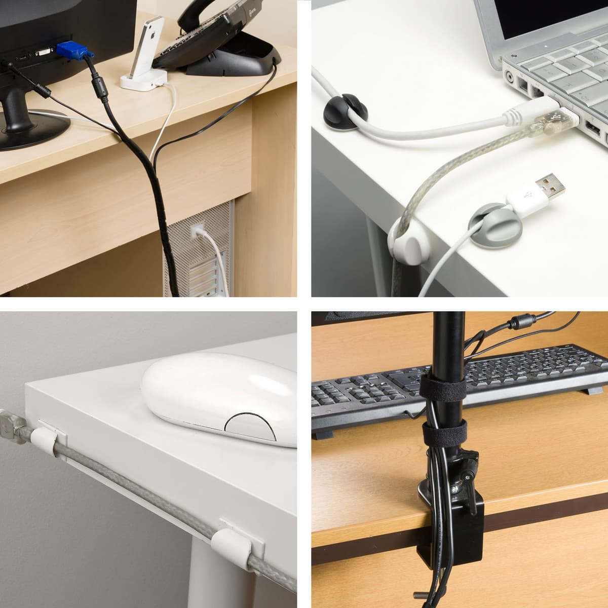 D-LINE Desk Cable Tidy kabelorganiseringssats (svart) - Elgiganten