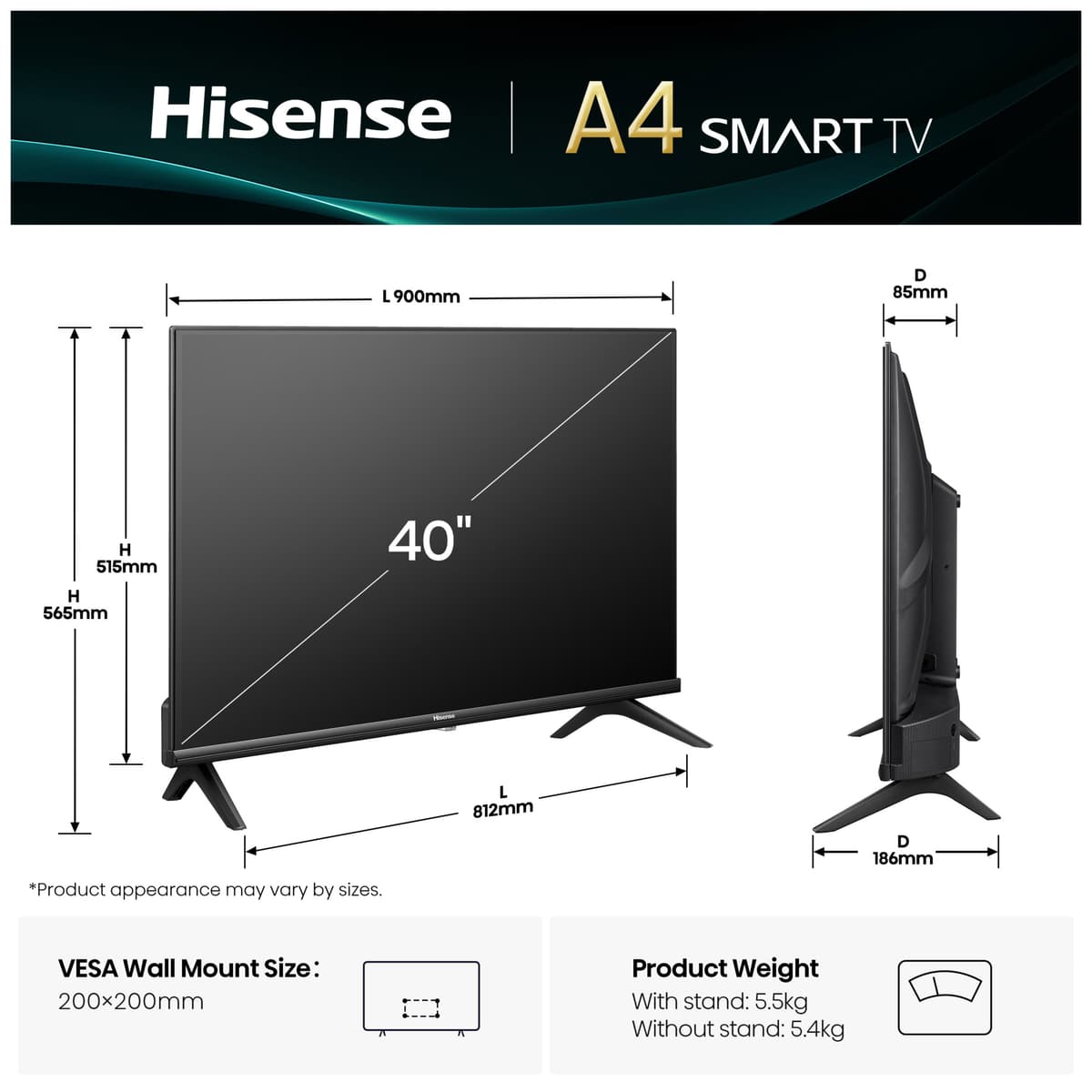 Hisense 40" A4Q FHD LED Smart-TV (2025) - Elgiganten