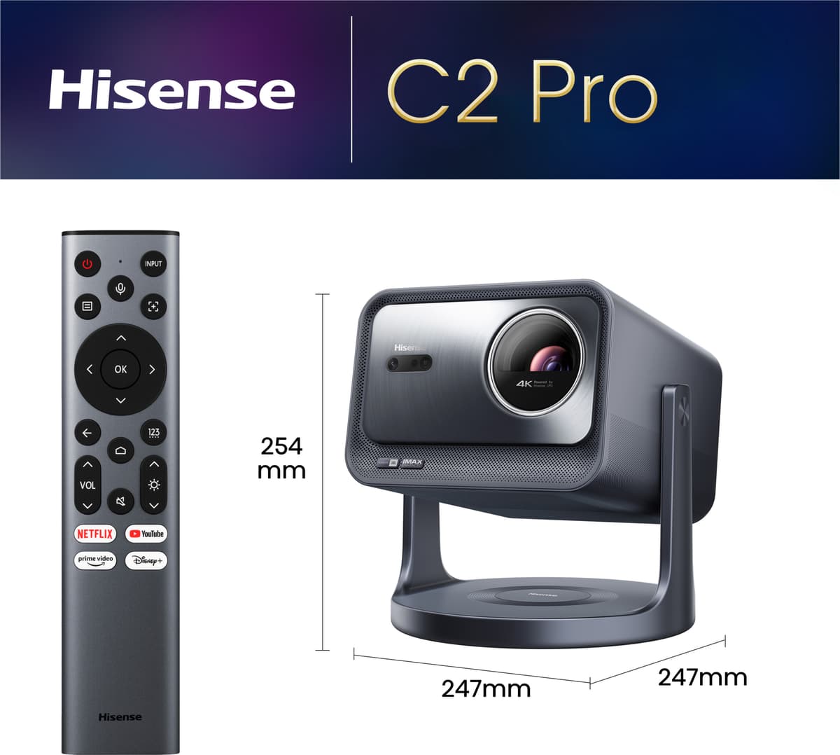 Hisense C2 PRO Laser Mini prosjektor - Elkjøp