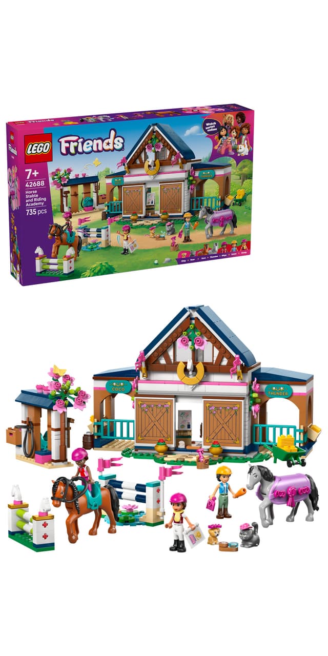 LEGO Friends Hestestald og rideskole 42688 42688 | Elgiganten