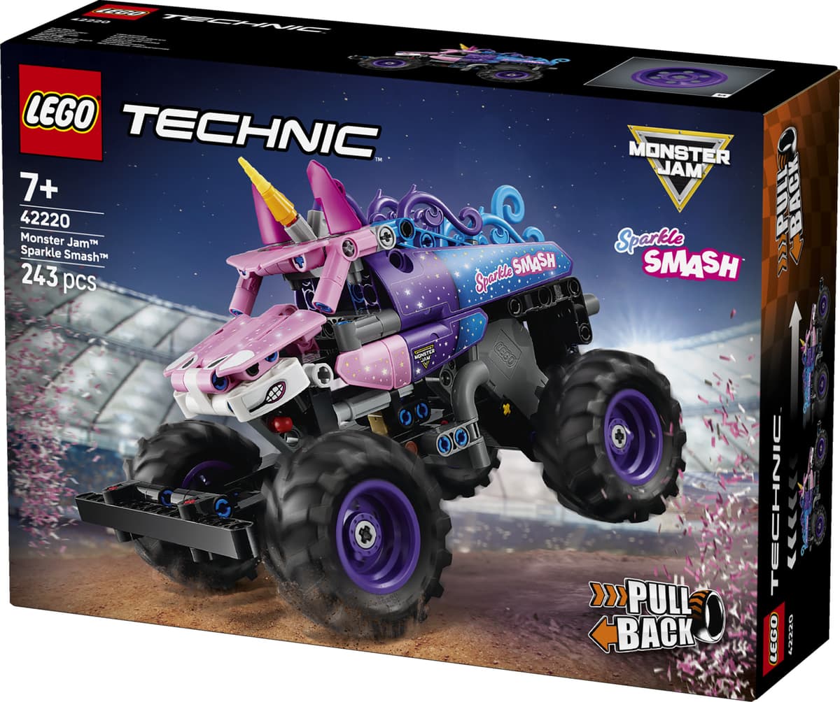 LEGO Technic Monster Jam Sparkle Smash vetomoottorilla 42220 - Gigantti
