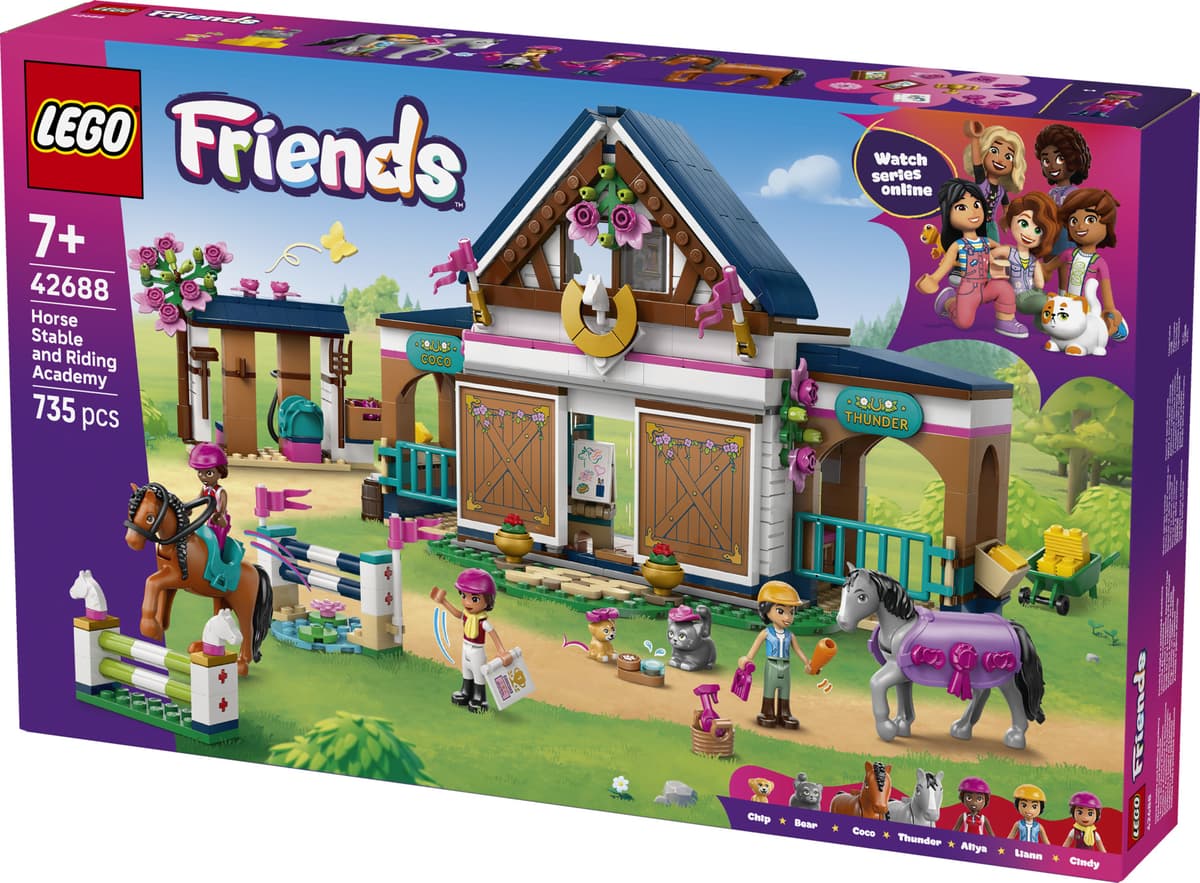 LEGO Friends Hestestald og rideskole 42688 42688 | Elgiganten