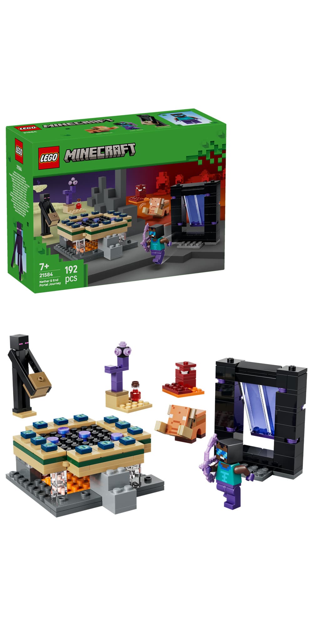 LEGO Minecraft Resa med Nether- och End-portal 21584 - Elgiganten