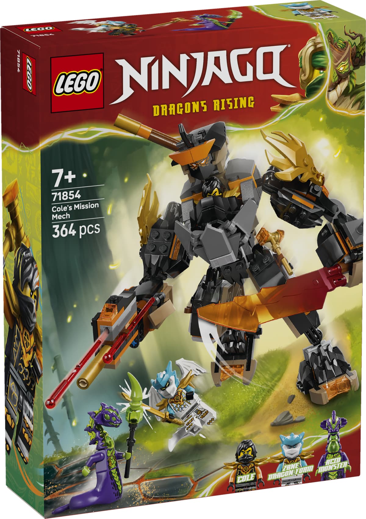 LEGO NINJAGO Colen tehtävärobotti ja Lohikäärme-Zane 71854 - Gigantti ...