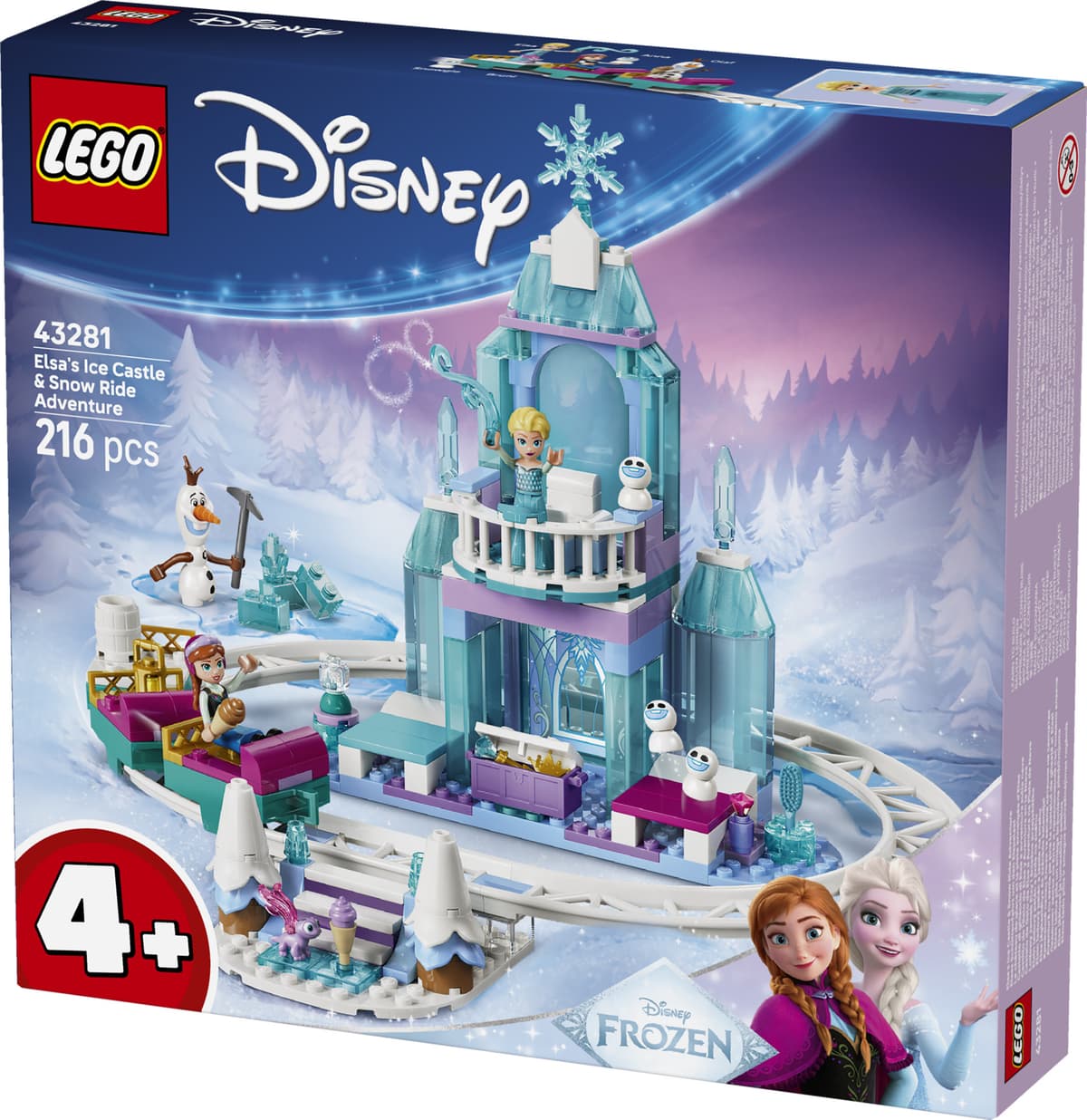 LEGO ǀ Disney Frozen Elsan jäälinna ja luminen rekiseikkailu 43281 ...