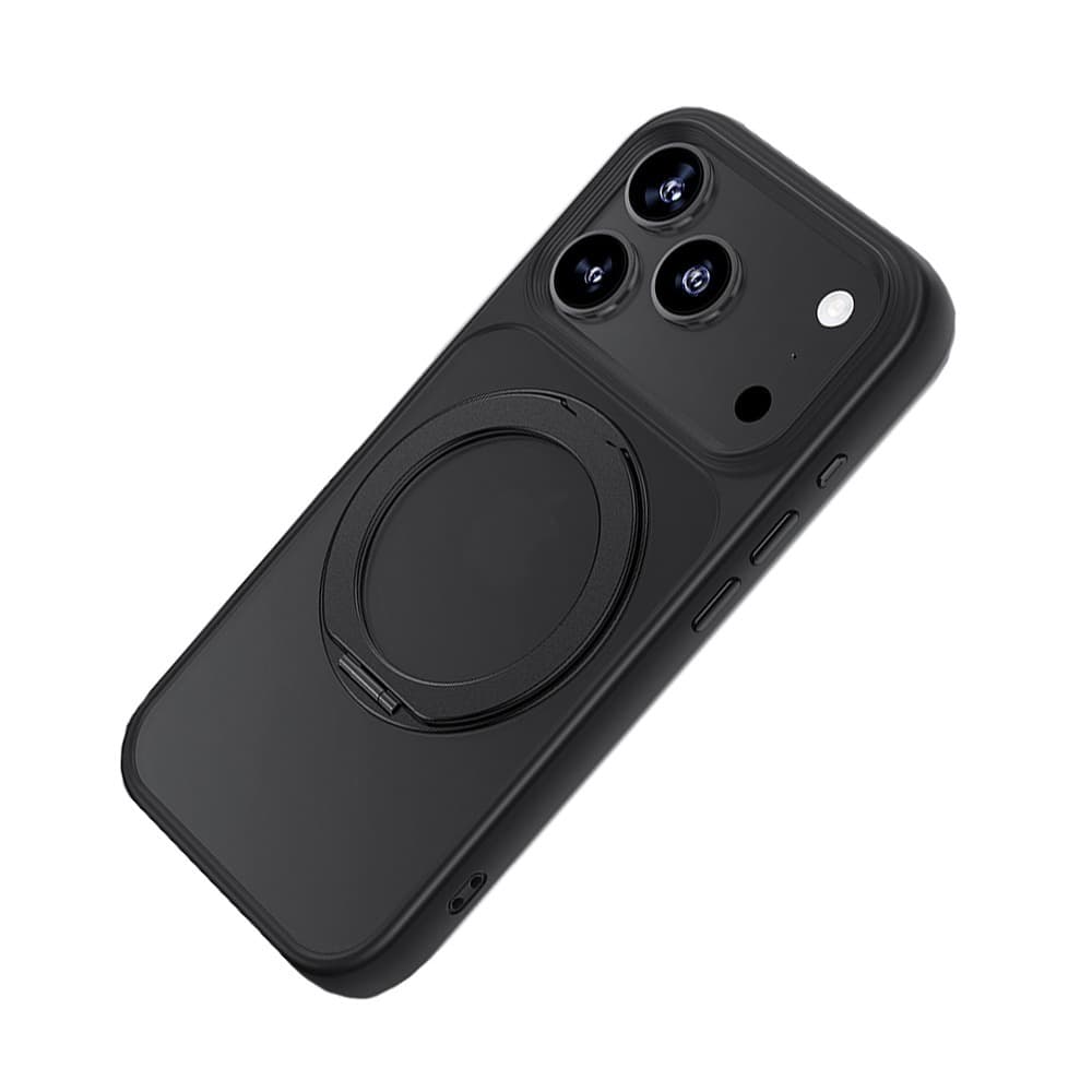 Sort hudfølelse anti-drop etui med 360° støtteben kompatibelt med ...